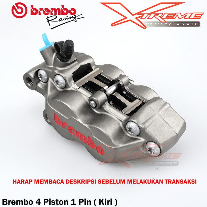 Jual Kaliper Kiri Brembo 4 Piston 1 Pin Gray Sebelah Kiri Ready Stok | Shopee Indonesia