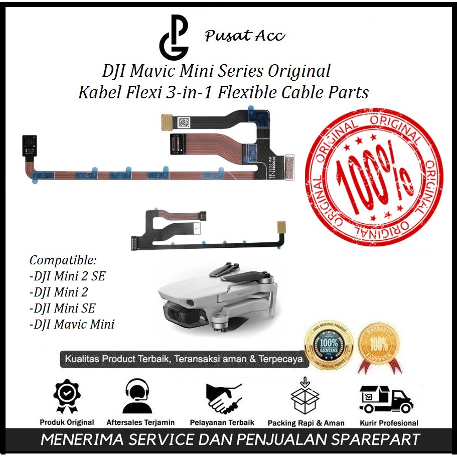 Jual DJI Mavic Mini 3in1 Cable Fleksible Original for Mini 2 / Mini SE ...