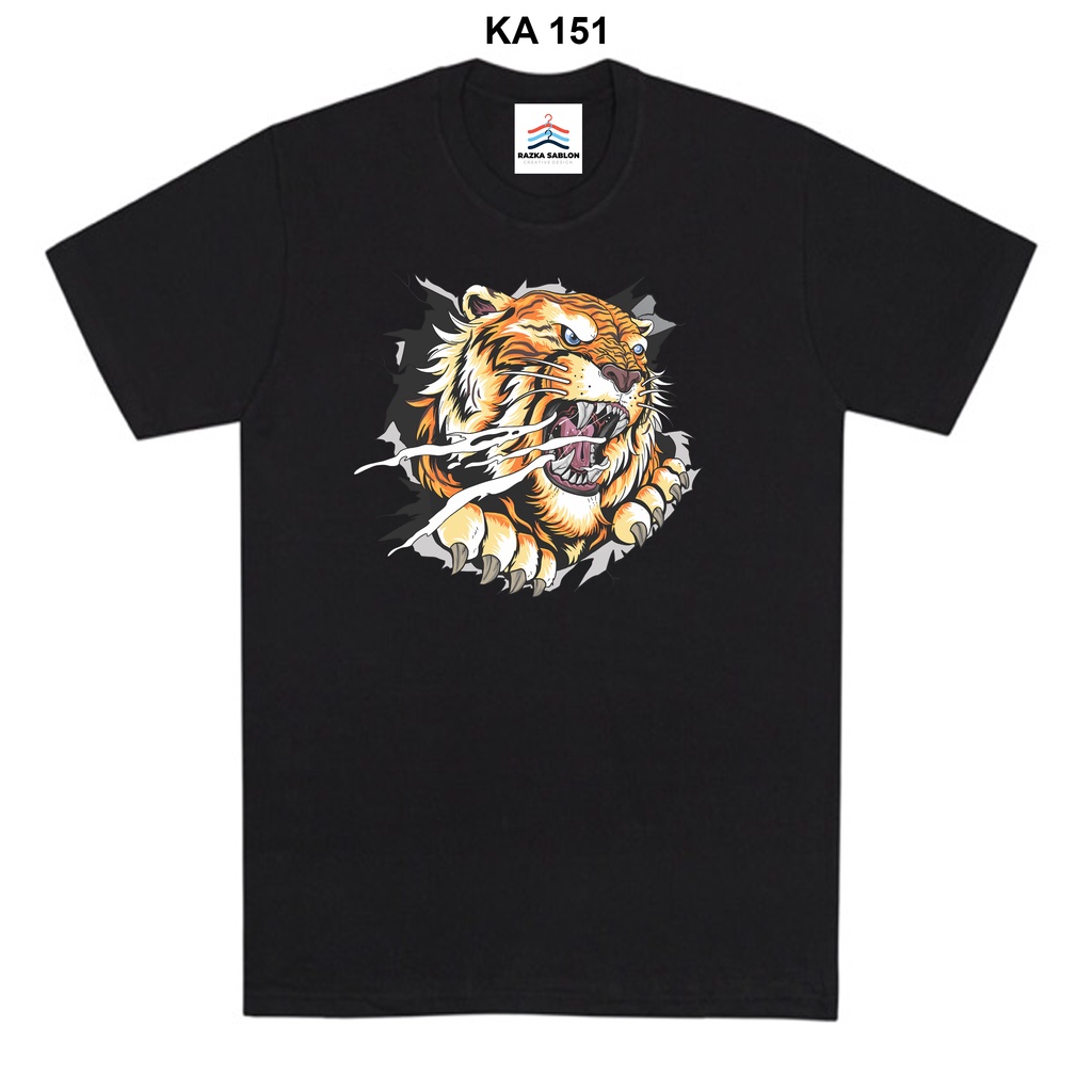 Jual Kaos Sablon Animasi Harimau Singa Mix Gambar | Shopee Indonesia