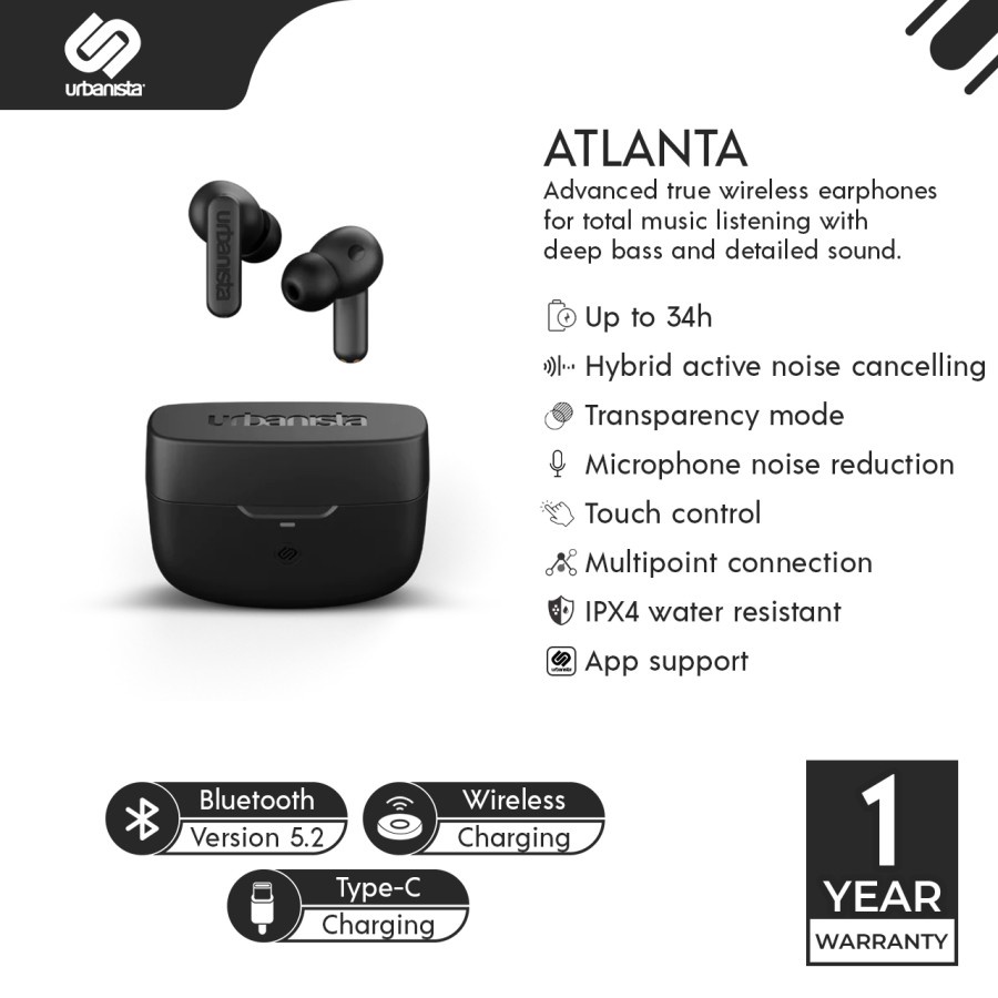 Jual Urbanista Atlanta True Wireless Bluetooth Earbuds TWS Headset ...