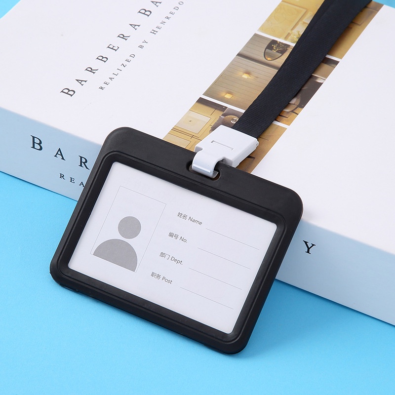 Jual MMM Name Tag Id Card Transparant Gantungan Kartu Nama Plastik ...