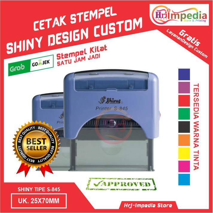 Jual Cetak Stempel Persegi Perusahaan Otomatis Stempel Shiny Design ...