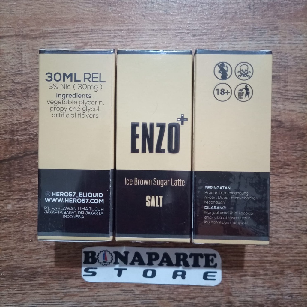Jual R57 Enzo Ice Brown Sugar Latte Salt Nic 30ML by Hero57 Cukai 2023 ...