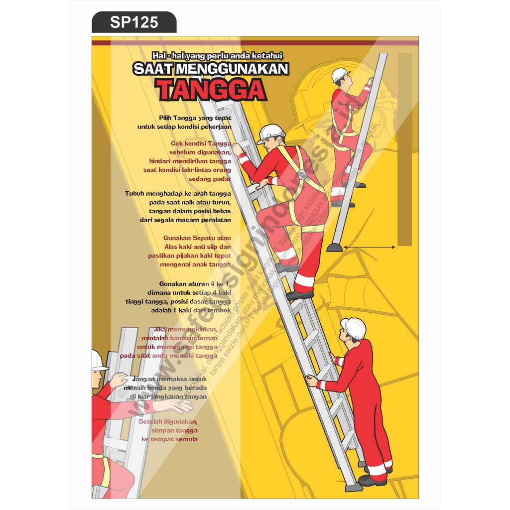 Jual SP125 Poster K3 Safety A1 - Cara Yang Benar Saat Menggunakan ...