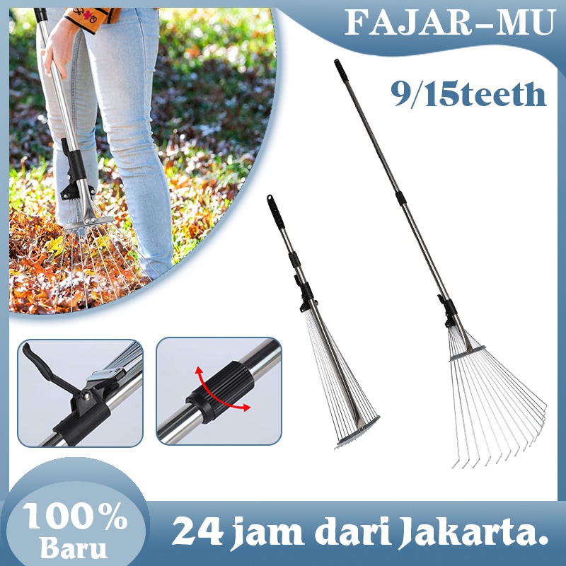 Jual Sapu Garuk Besi 9/15 Gigi Penggaruk Daun Teleskopik Scalable ...