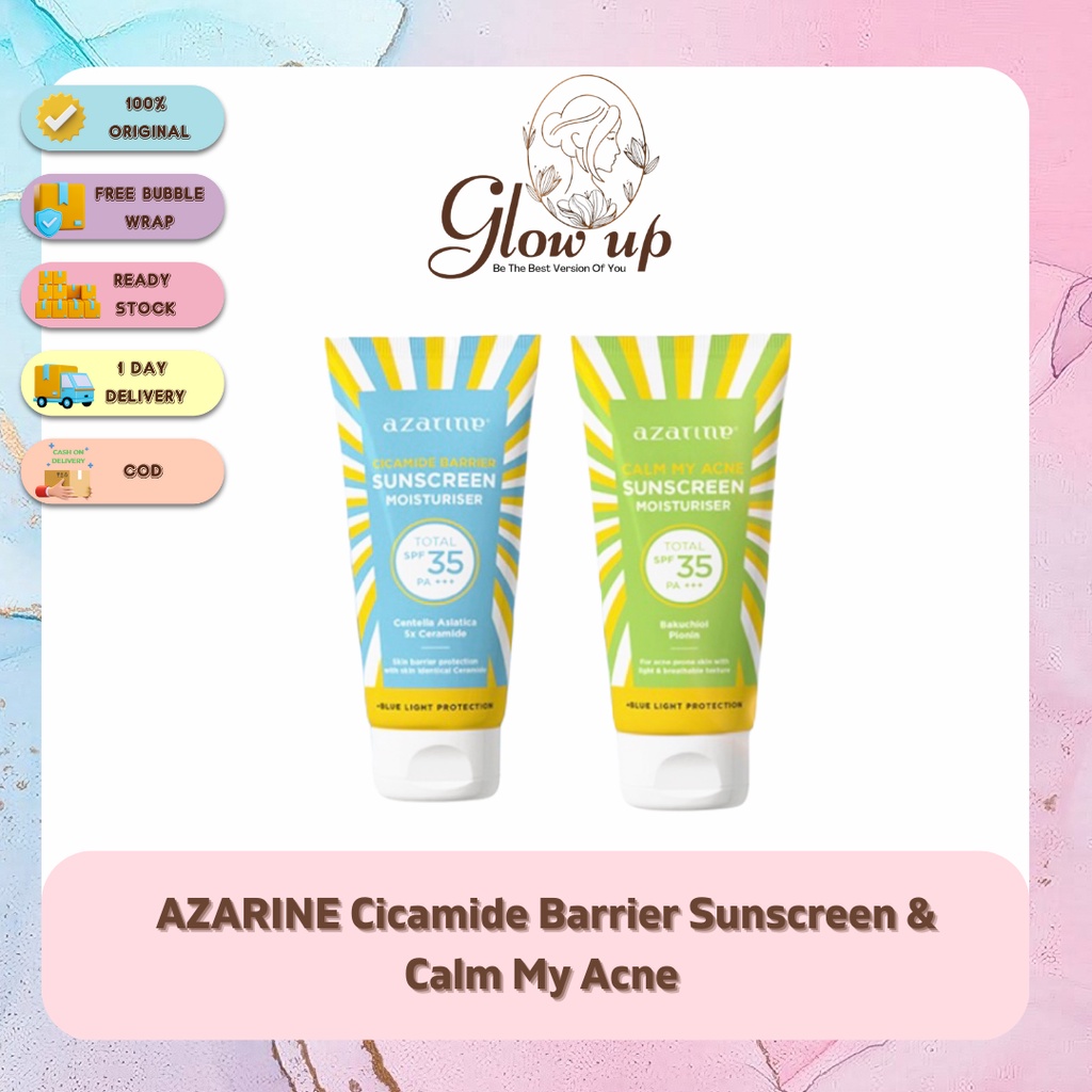 Jual AZARINE Cicamide Barrier Sunscreen Moisturizer Calm My Acne SPF 35 ...