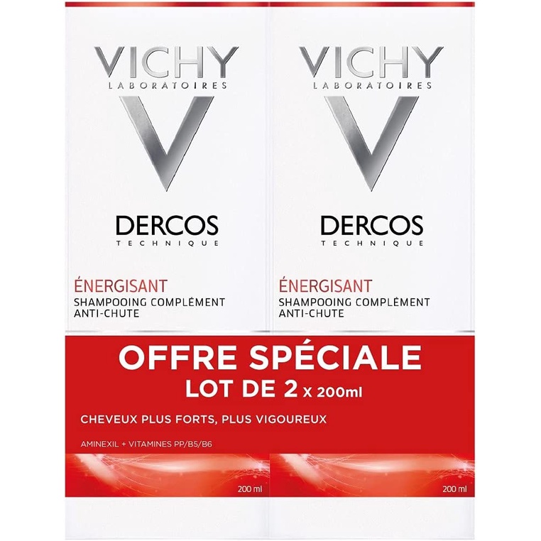 Jual VICHY DERCOS ENERGY+ STIMULATING SHAMPOO 2 X 200ML | Shopee Indonesia