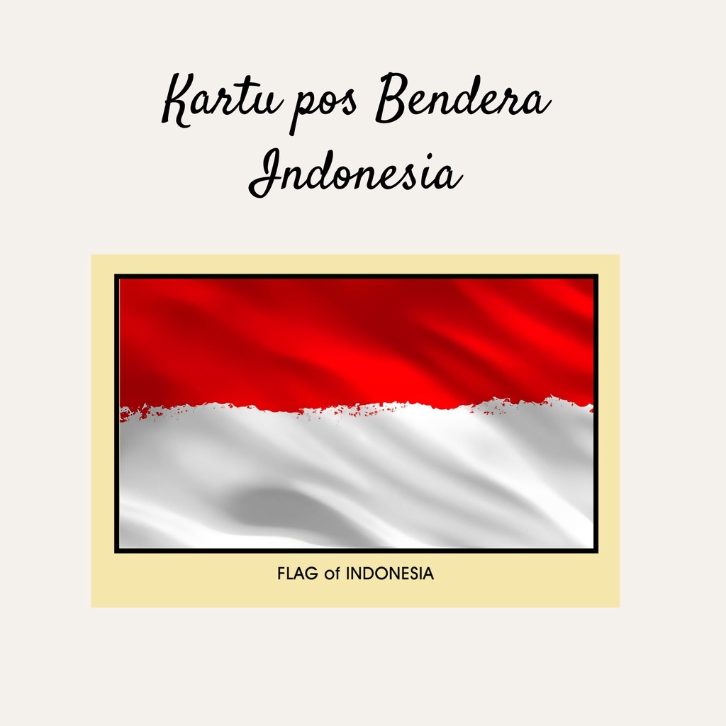 Jual MC- Kartu pos kartupos Bendera Indonesia / Flag Postcard | Shopee ...