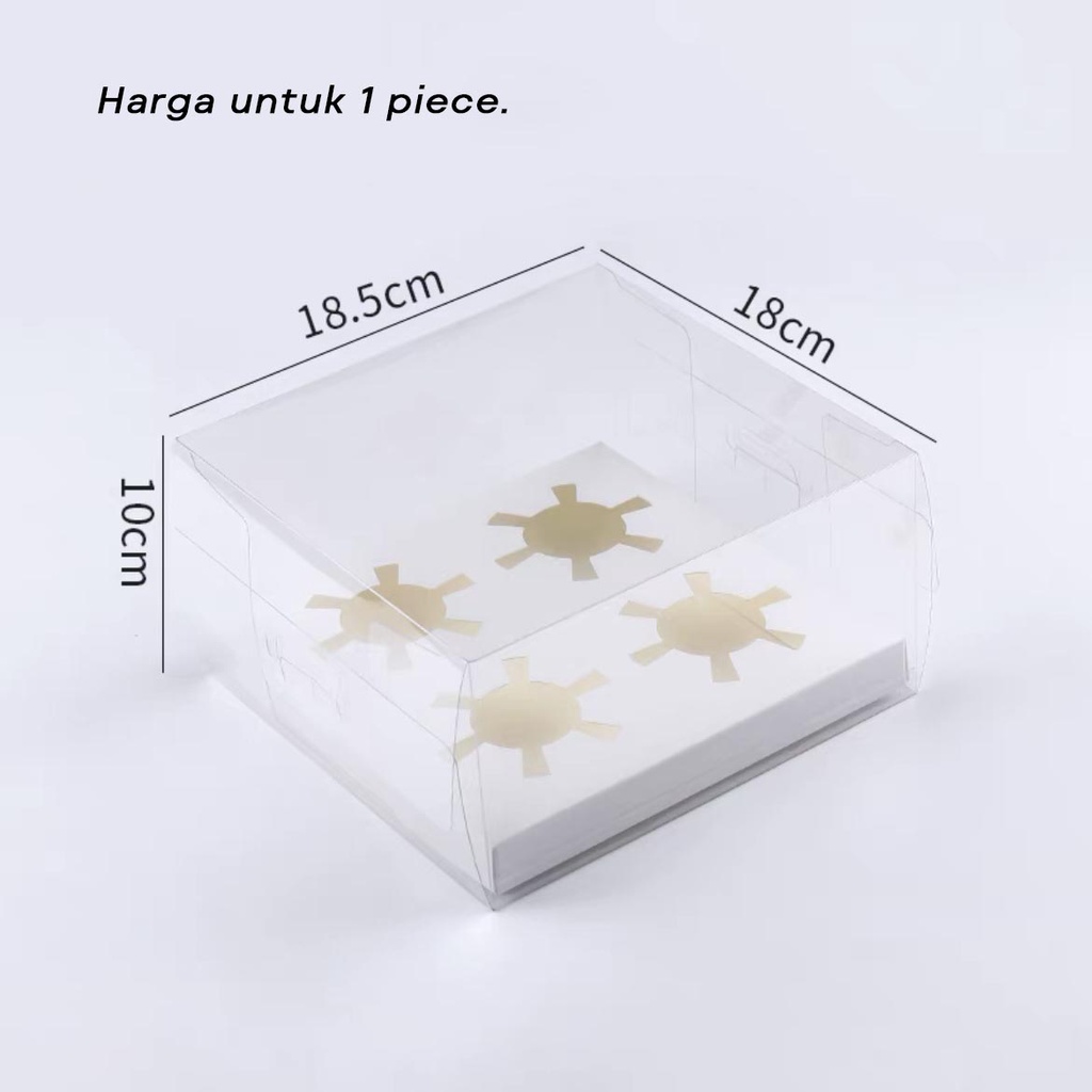 Jual [1 PC] Cupcake Muffin Box Isi 2 / 4 / 6 / 12 Mika Kemasan Kotak ...
