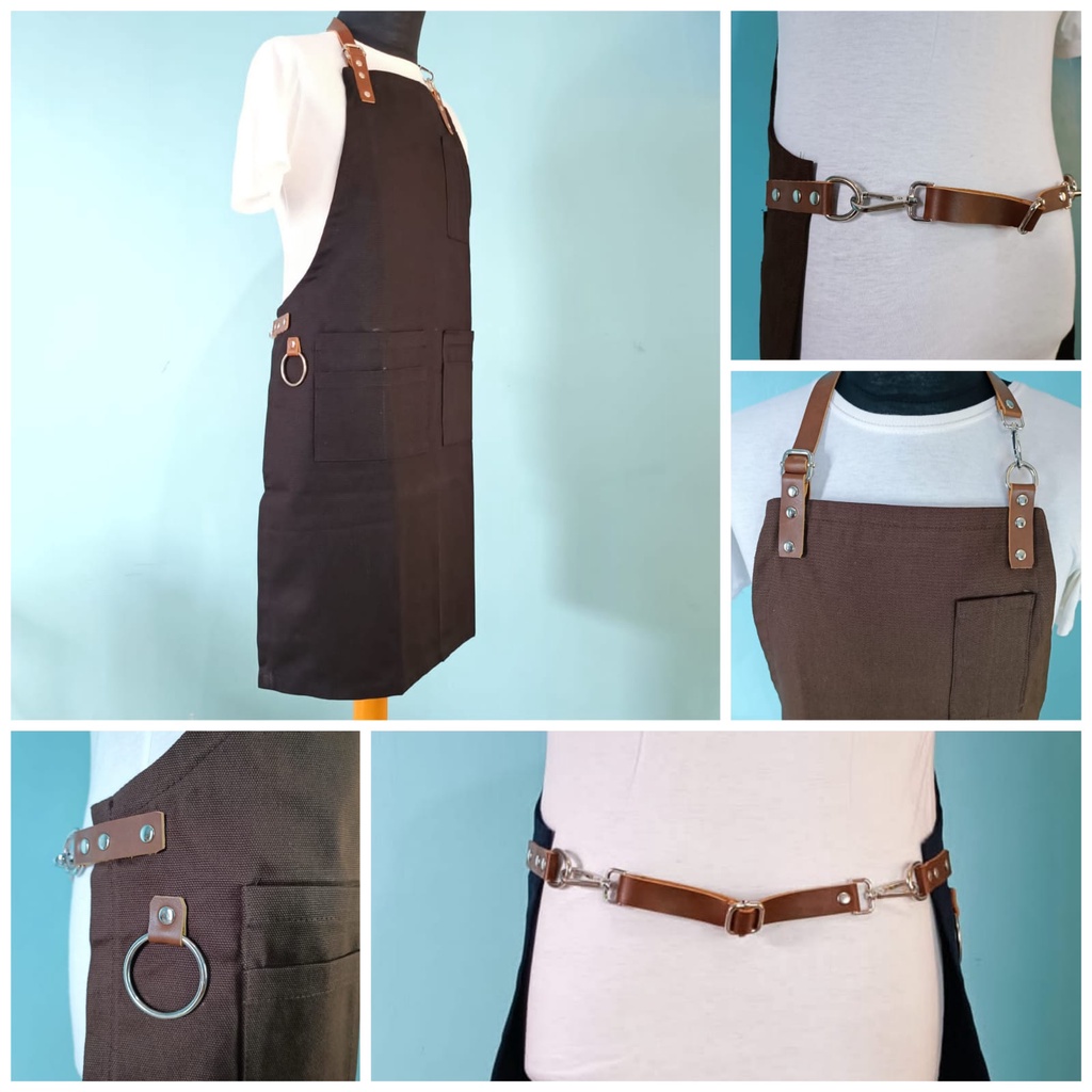 Jual Apron Barista Premium Model Kalung Celemek Masak untuk Waiters ...