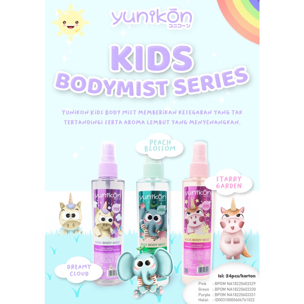 Jual Yunikon Kids Body Mist 100ml / parfum bayi 100ml / body mist bayi ...