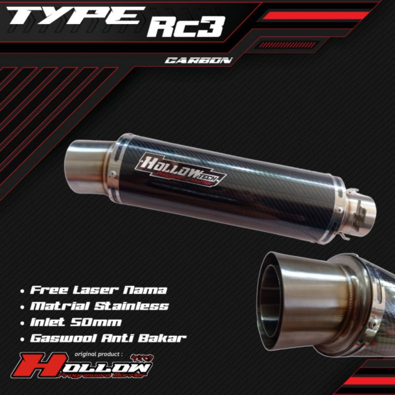 Jual Knalpot Racing Hollowtech Tipe Rc3 (Slincer Only/ Fullset | Shopee ...