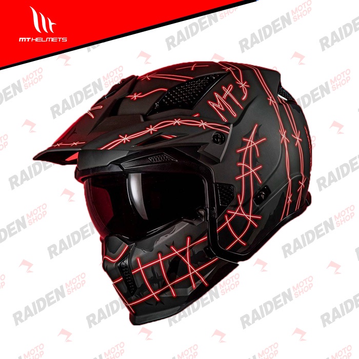 Jual MT Helmets Streetfighter SV Purge B5 Matte Red Helmet | Shopee ...