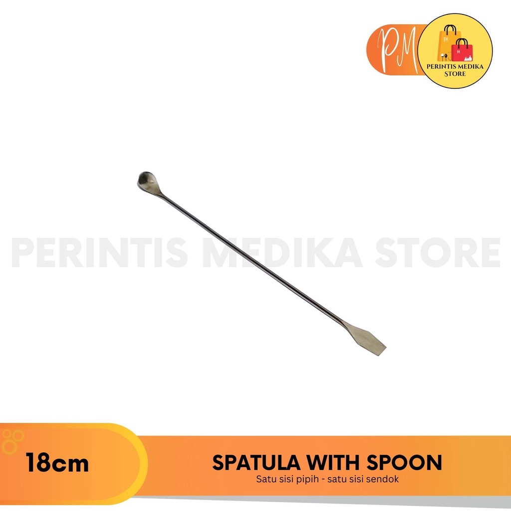 Jual Spatel / Spatula Stainless with Spoon 18cm l Sendok Besi | Shopee ...