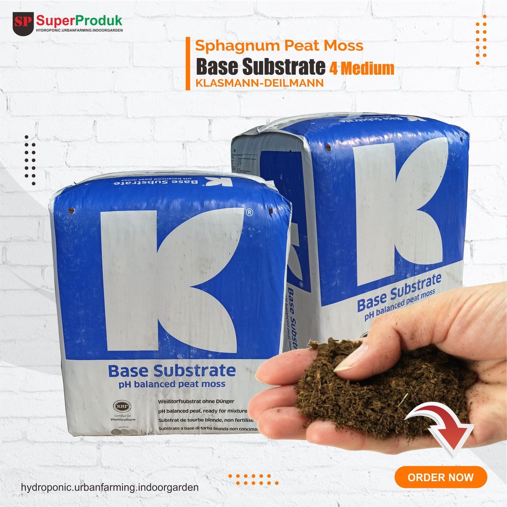 Jual media tanam peat moss sphagnum Base Substrate 4 medium Klasmannmedia tanam peat moss ...