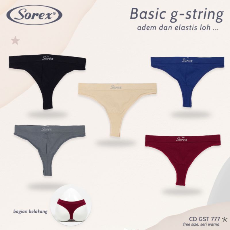 Jual Sorex GST 777 | Celana Dalam Basic G String Wanita / CD Casual ...