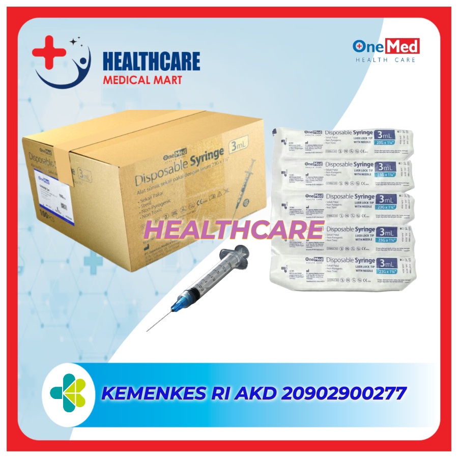 Jual Syringe Onemed Spuit 3cc Suntikan 1cc 5cc 10cc 20cc Harga Ecer | Shopee Indonesia