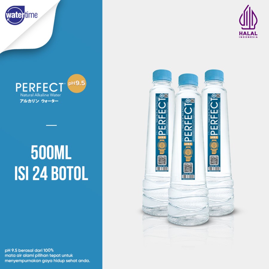 Jual Perfect Alkaline Air Mineral pH 9.5 500 ml Dus (24 Botol) | Shopee Indonesia