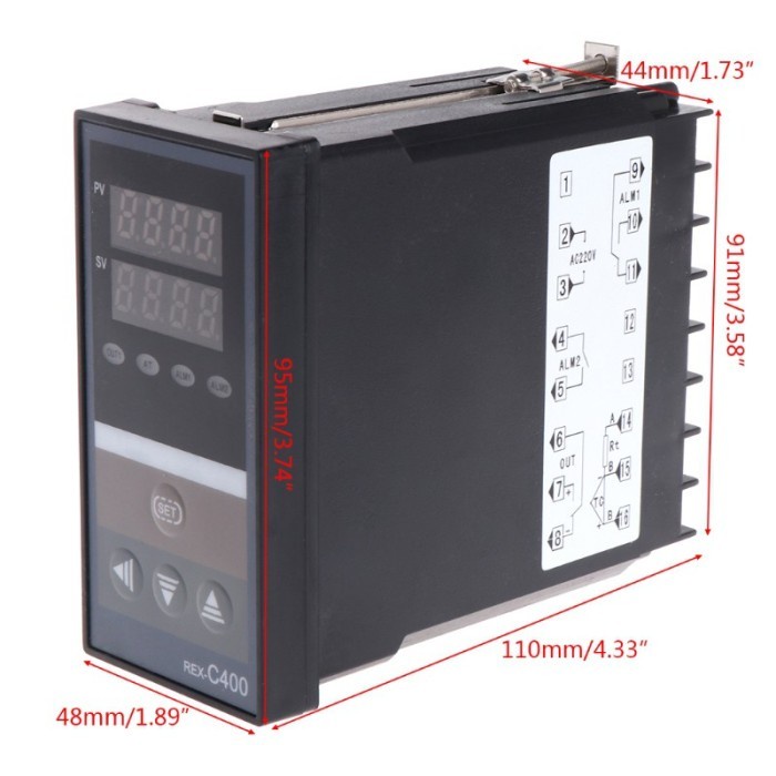 Jual PID Rex C400 Rex-C400 Temperatur Temperature Controller Relay TC | Shopee Indonesia