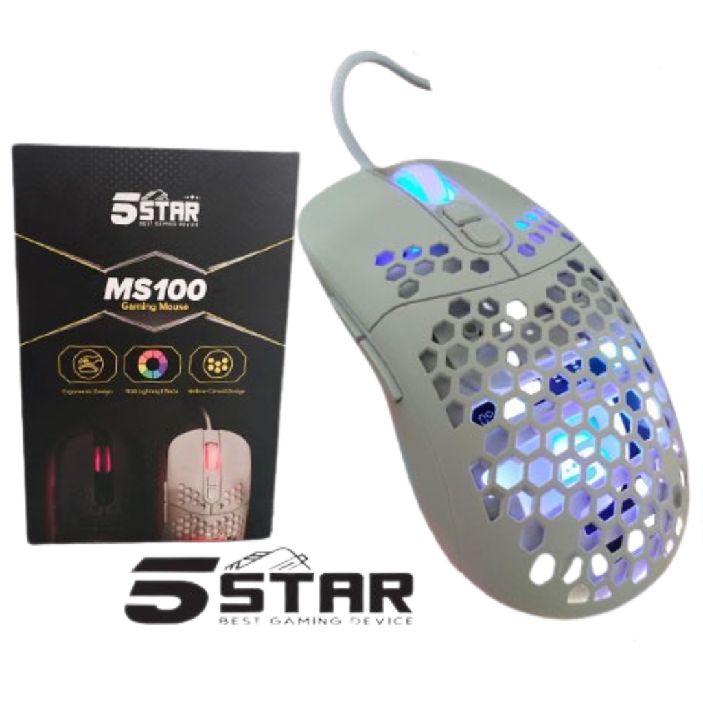 Jual GAMING MOUSE 5STAR MS100 WHITE | Shopee Indonesia