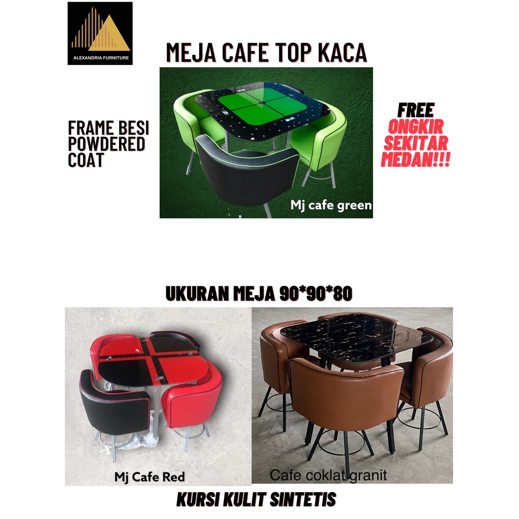 Jual Meja Cafe Top Kaca | Shopee Indonesia
