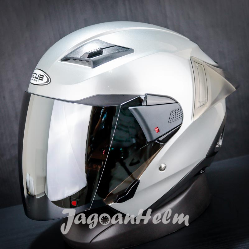 Jual ZEUS HELM ZS611 SOLID | SPECIFY SILVER | ZS 611 | ZS-611 | Double ...