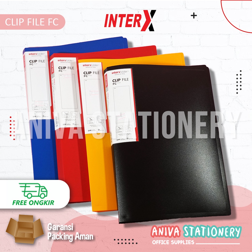 Jual INTERX CLIP FILE MAP JEPIT BESI PLASTIK TEBAL F4 FOLIO TIDAK PERLU DILUBANGI | Shopee Indonesia