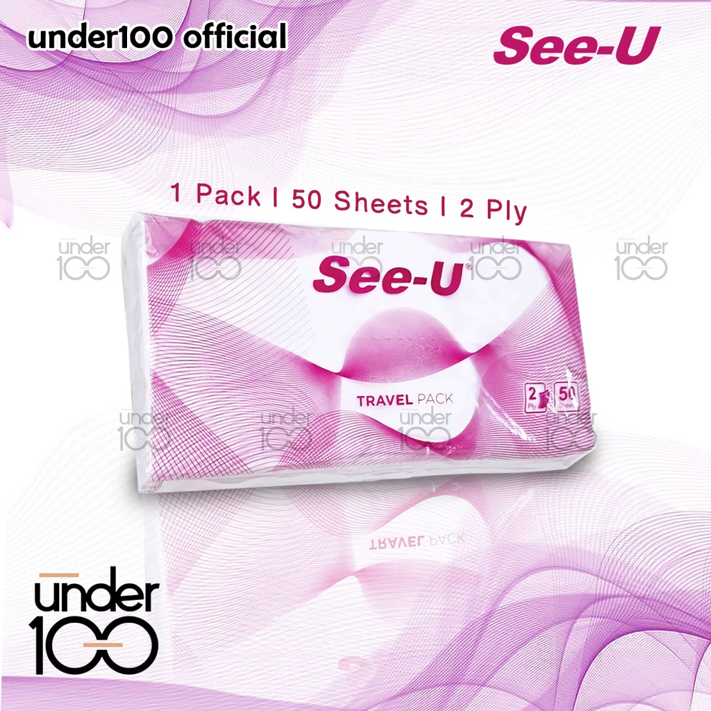 Jual Under100 Tissue Facial See U Travel Pack | 50 Sheets | 2ply ...