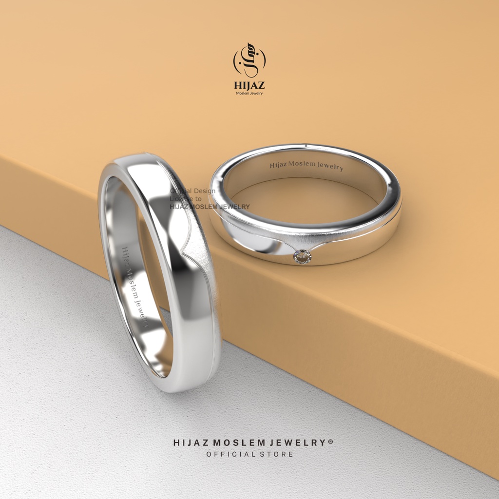 Jual Cincin Kawin Nikah Couple Emas Putih Palladium Platidium Pria ...