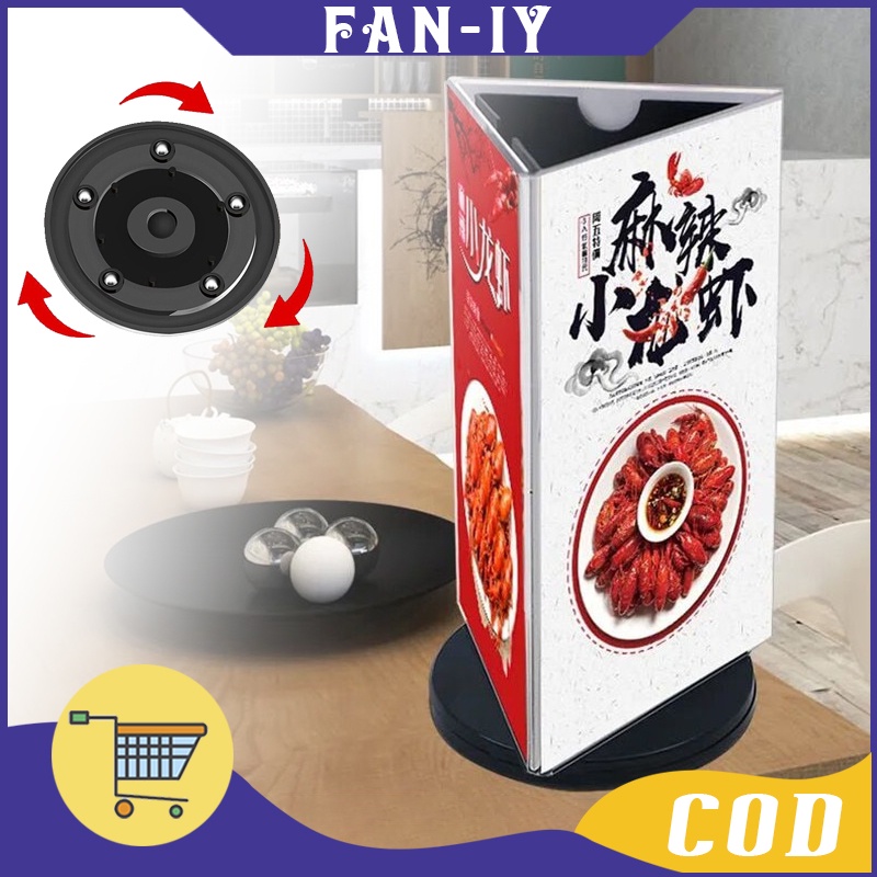 Jual 3 Sisi Rak Menu Akrilik / 360 Derajat Berputar Stand Menu Akrilik ...