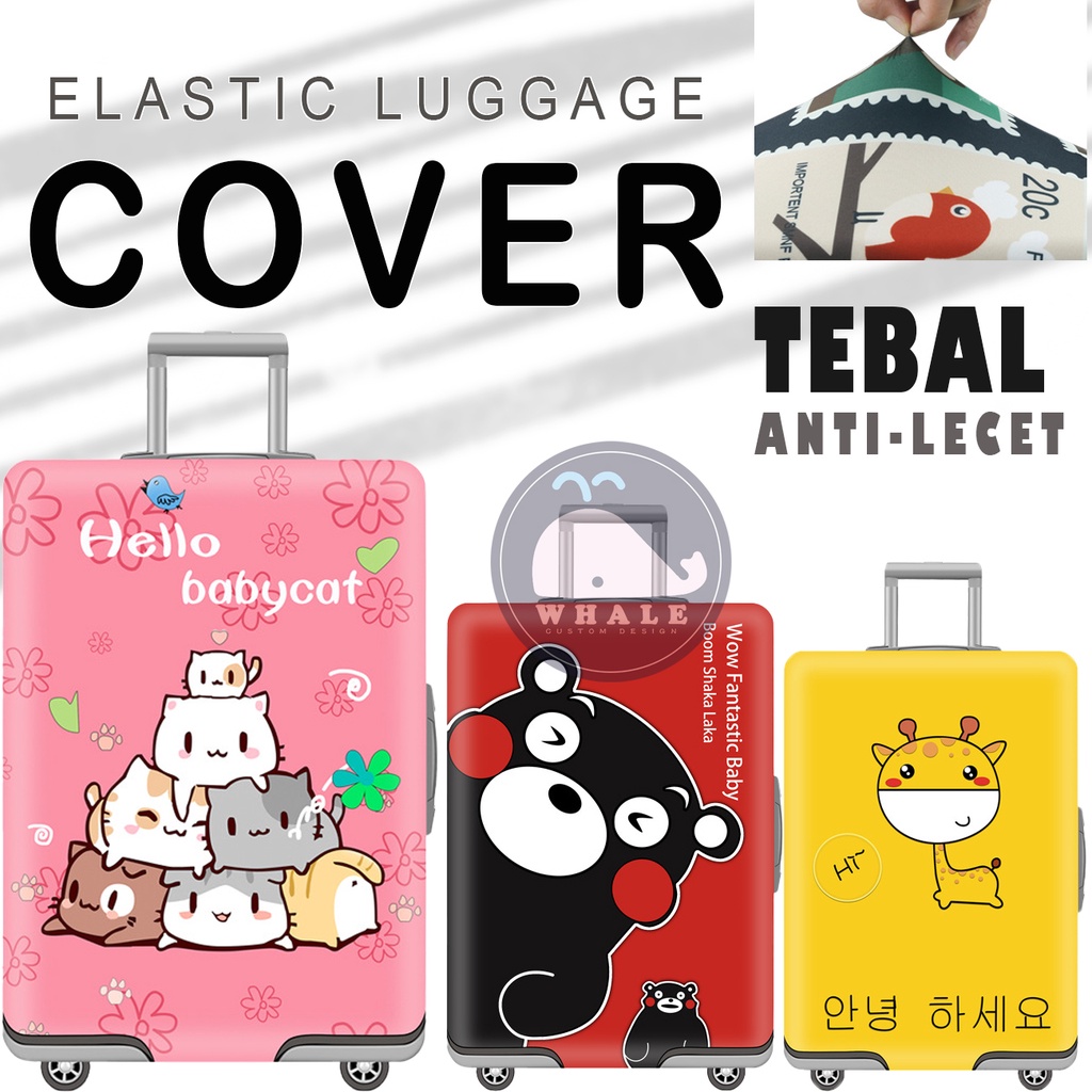 Jual Sarung Koper Import Elastis Pelindung Koper Model Kartun | Shopee ...