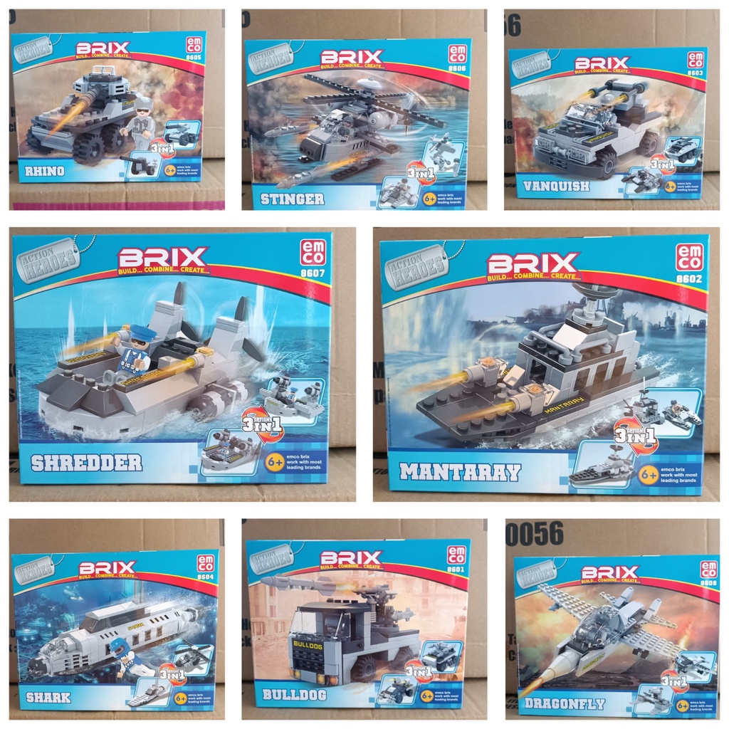 Jual Emco Brix Action Heroes Original 8601-8608 | Shopee Indonesia