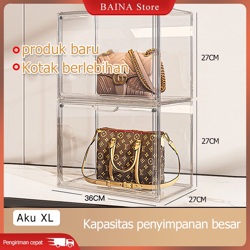 Jual {Ship within 24 hours}New Large!! Box Tas Acrylic Akrilik Tempat ...