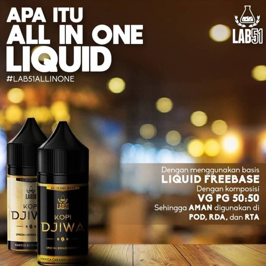 Jual Liquid Kopi Djiwa Series Pods Friendly 30ML MG by Lab51 Berpita ...