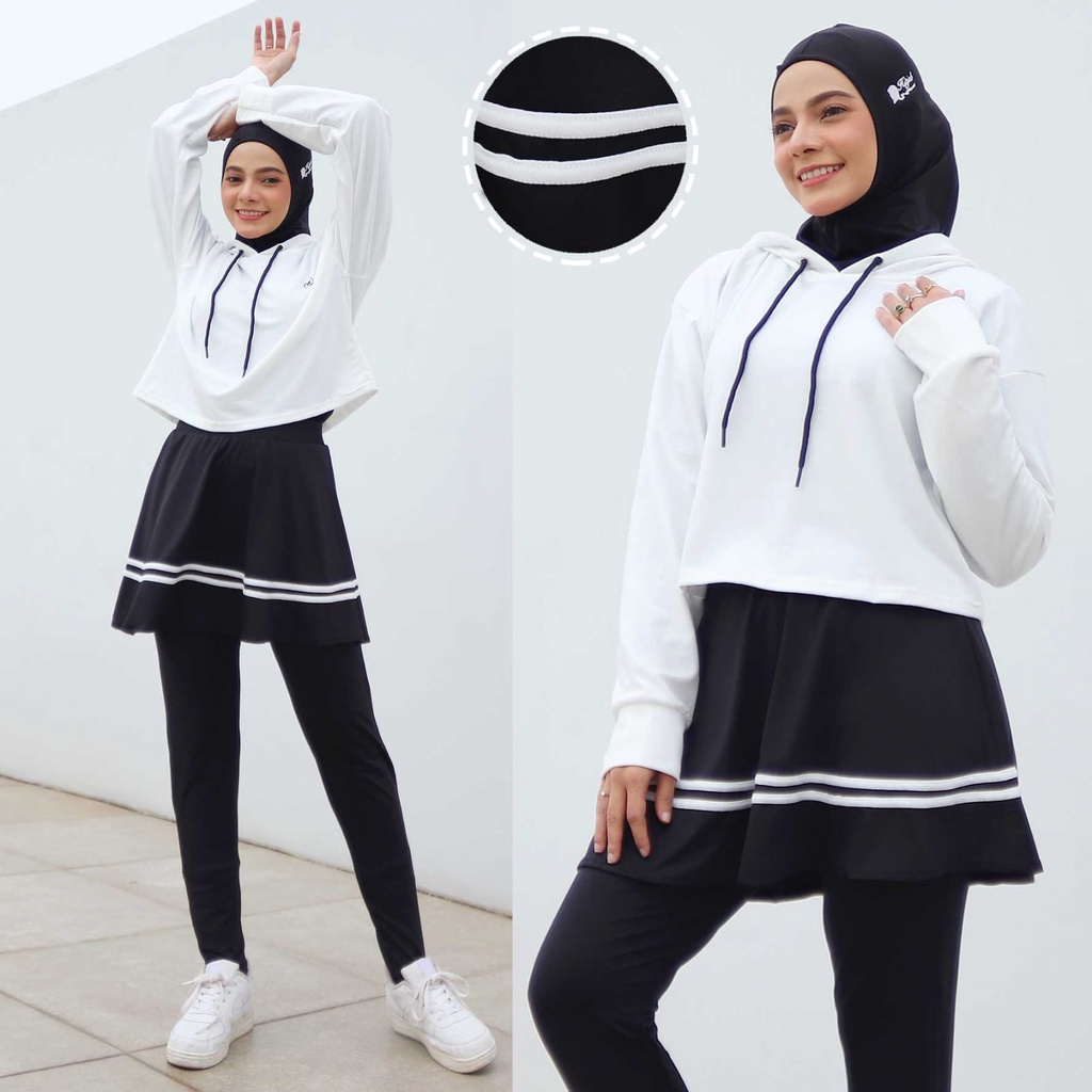 Jual Hitjab - Rok Legging List Olahraga Sport Jogging Lari Sepeda Zumba ...