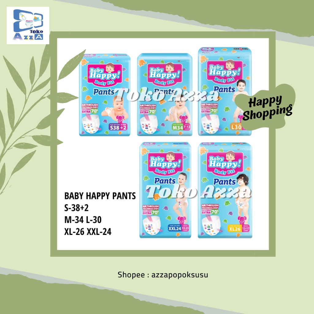 Jual BABY HAPPY BODY FIT PANTS /S3+2/L30/M34/XL26/XXL24 | Shopee Indonesia