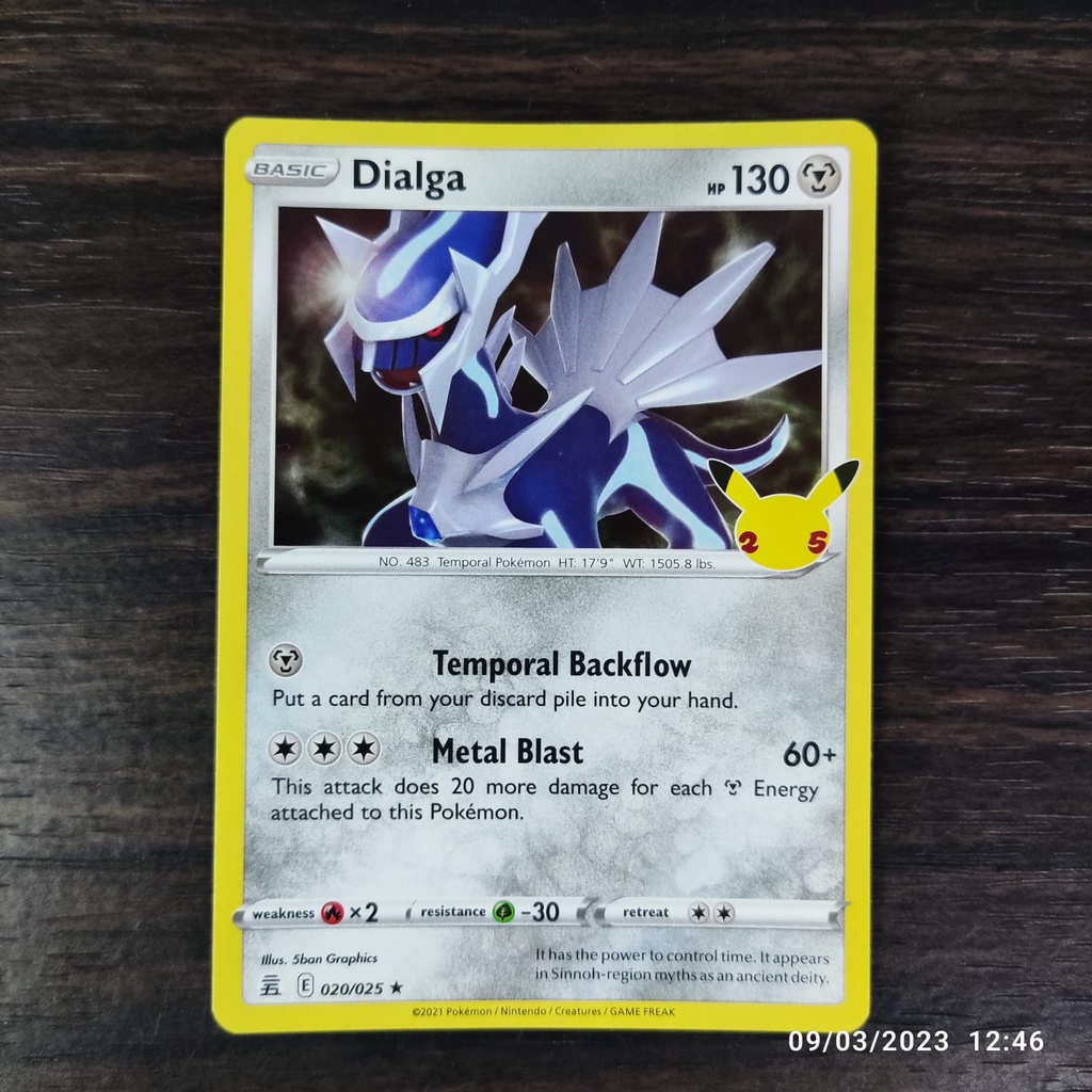 Jual pokemon english dialga 25th 020/025 Holo Rare original | Shopee ...