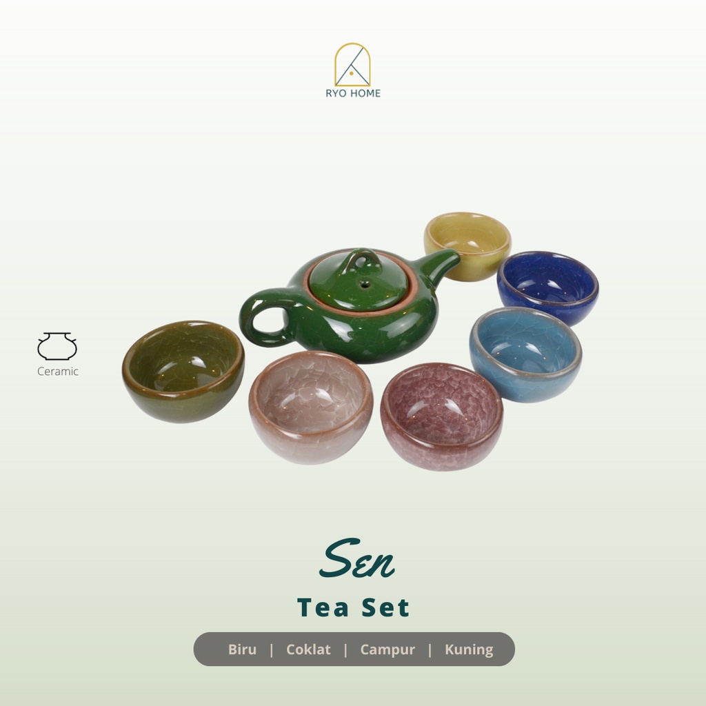 Jual Ryo Home - Sen - Ceramic Tea Set / Hampers Imlek CNY / Teko ...