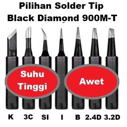 Jual (♥C6369] Mata Solder 900M Satuan Tip Head Awet Black Diamond for 936 936A 908S | Shopee ...