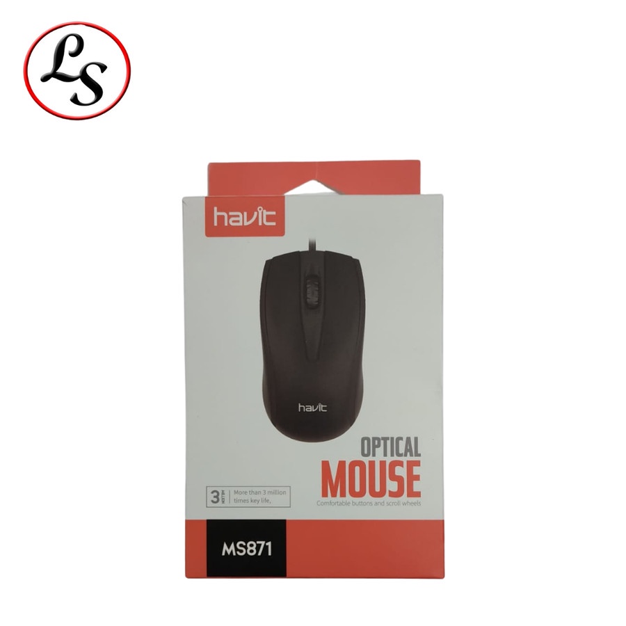 Jual HAVIT MOUSE MS871 / MS871 Wired / Kabel / Cable Optical USB ...