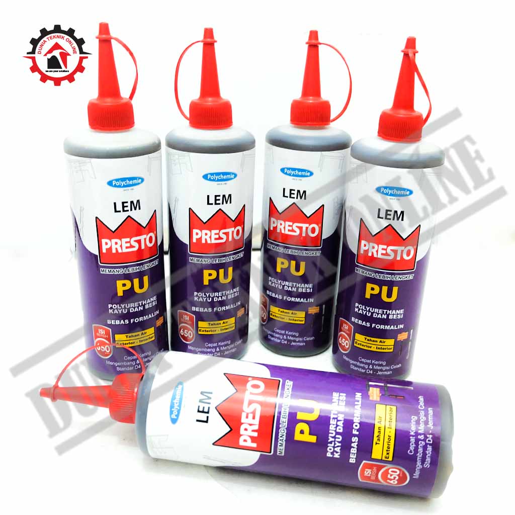 Jual Lem PU Presto Polyurethane 650 gr / Lem Serbaguna Kayu Besi HPL Presto | Shopee Indonesia