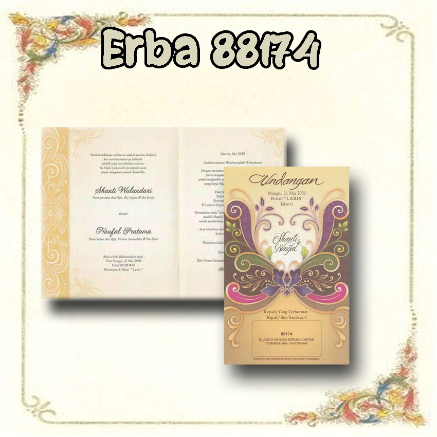 Jual UNDANGAN BLANKO ERBA 88174 / UNDANGAN KOSONG (TANPA NAMA ...