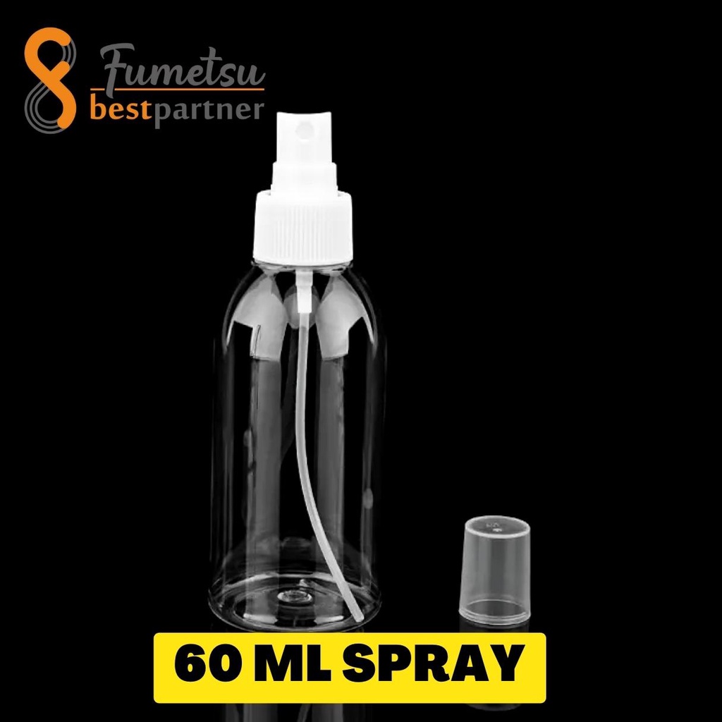 Jual Botol Plastik Refiil Pet 60ML Spray Bening Kemasan Tutup Spray ...