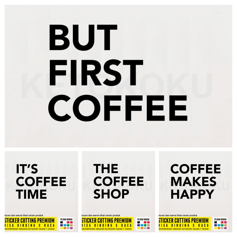 Jual Dekorasi Cafe Stiker Dinding dan Kaca Coffee Shop Kopi Cutting ...