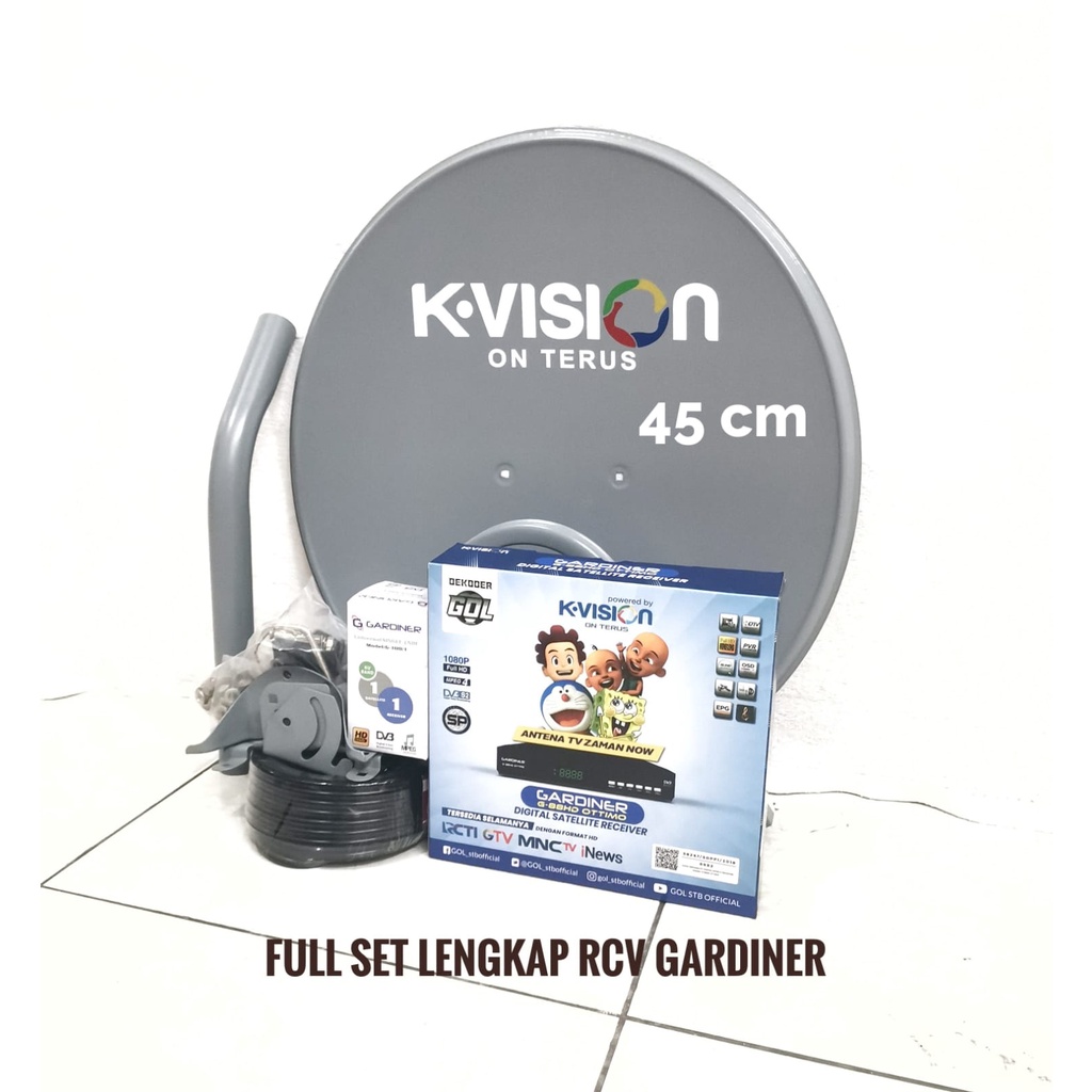 Jual Paket Parabola Mini 45 cm kvision Paket Receiver Gardiner Ottimo ...
