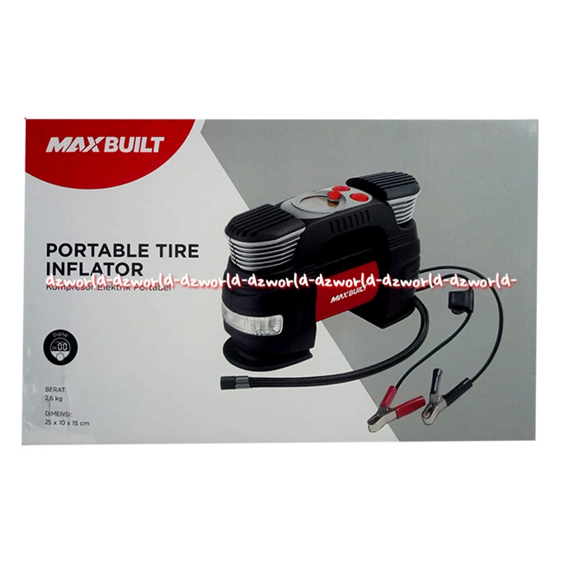 Jual Maxbuilt Portable Tire Inflator Kompressor Electric Pompa Ban ...