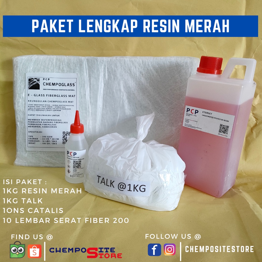 Jual Resin Merah / Paket resin lengkap / Paket resin (1kg resin,1kg ...