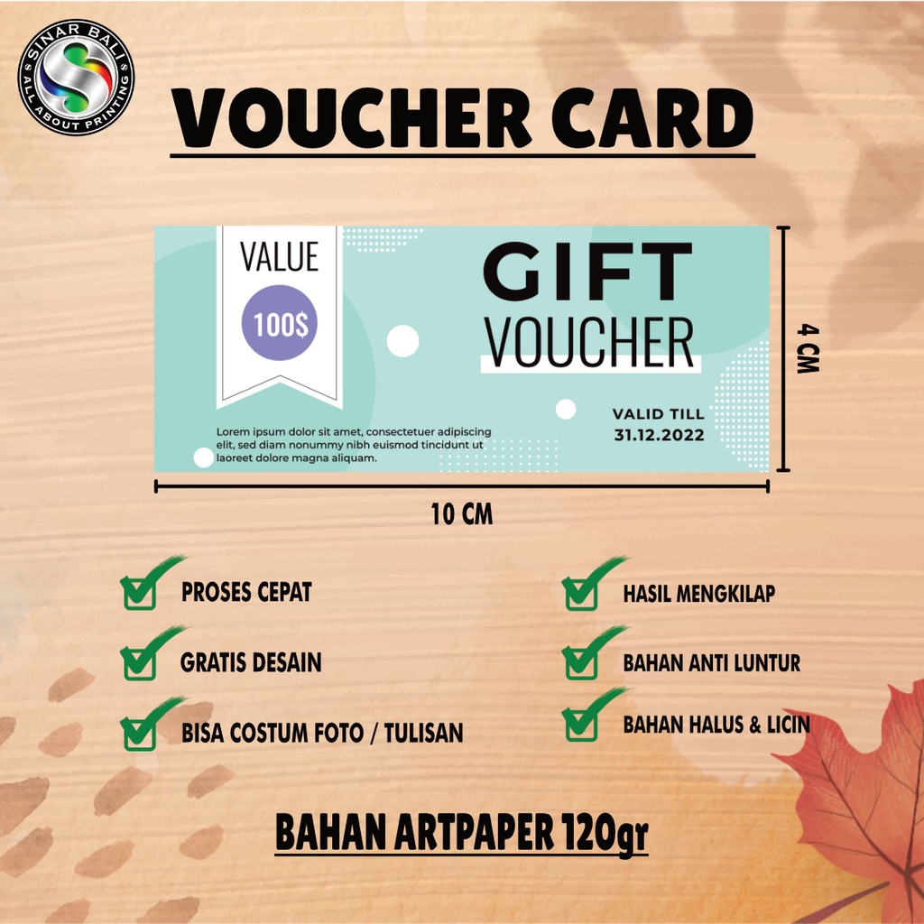 Jual cetak voucher / kupon diskon / custom voucher gift / cetak kupon / karcis / tiket event ...