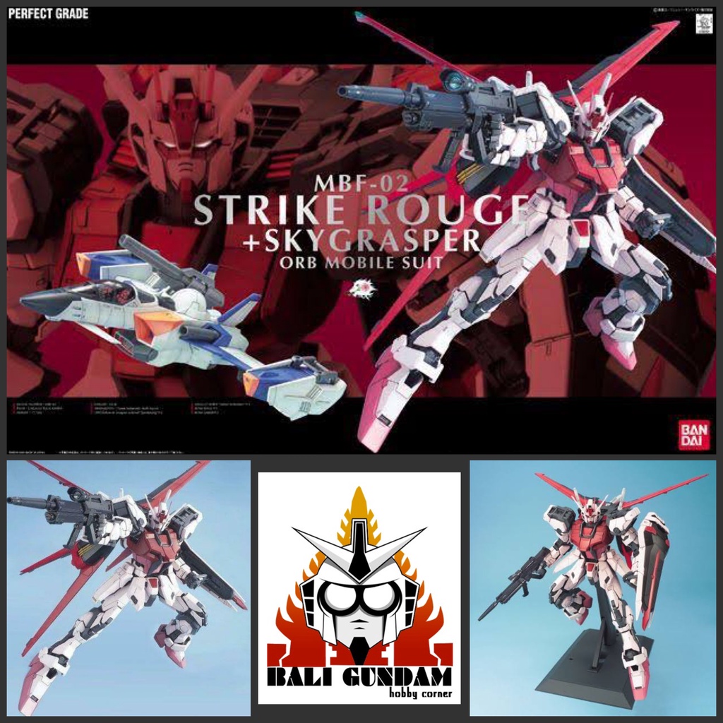 Jual PG 1/60 MBF-02+AQM/E-X01 AILE STRIKE ROUGE + FX-550 SKYGRASPER Bali Gundam Hobby Corner ...