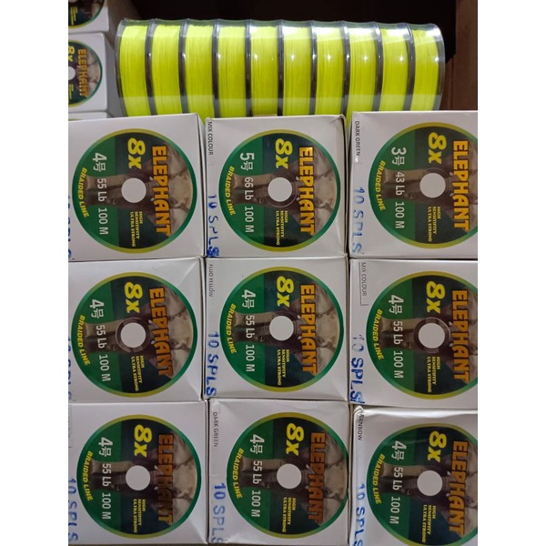 Jual PE ELEPANT X8 100m WARNA FLOW YELLOW | Shopee Indonesia